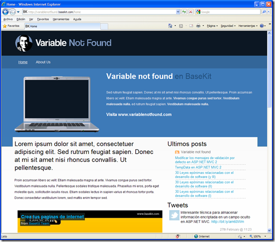 Variable Not Found Diseño